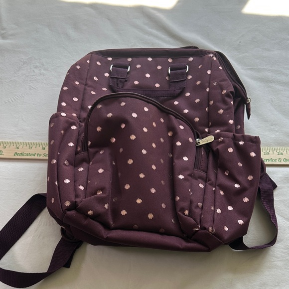 thirty-one | Bags | Thirty One Polka Dot Backpack Twinkling Plum | Poshmark